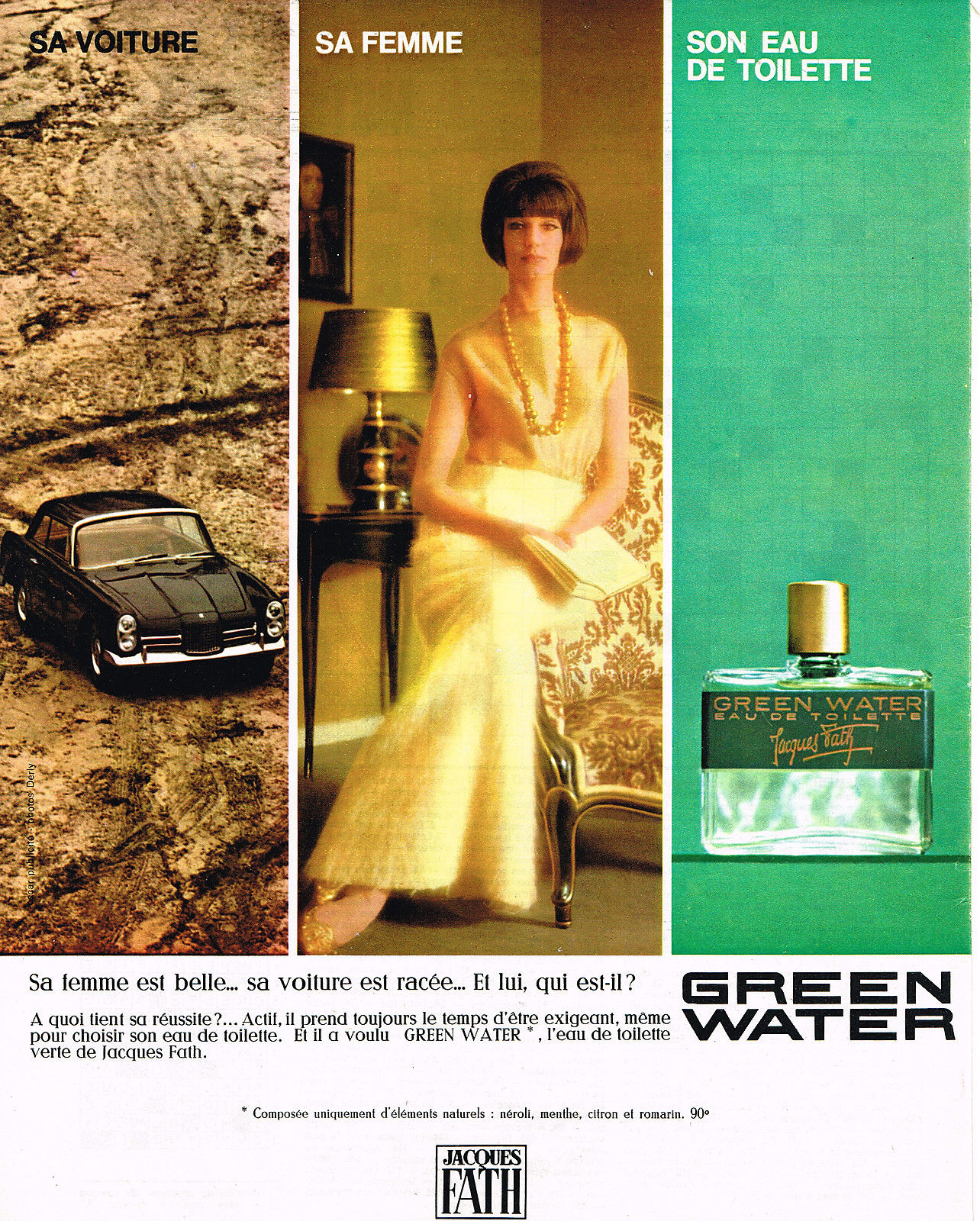 Green Water Pour Monsieur Jacques Fath Cologne - un parfum pour homme 1947