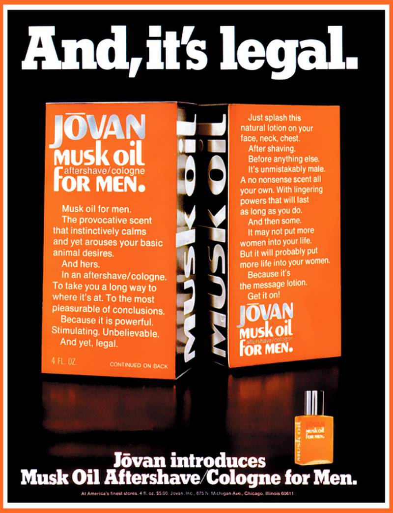 Jovan Musk for Men Jovan cologne - a fragrance for men 1973