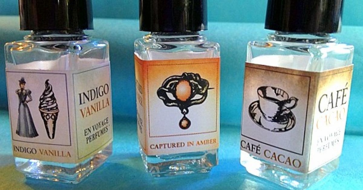 En Voyage Perfumes: Indigo Vanilla, Captured in Amber, Cafe Cacao ...